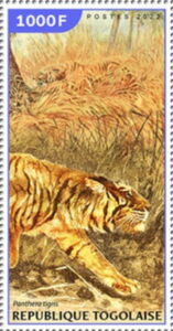 Stamp: Tiger (Panthera tigris) (Togo(Big Cats (2022)) Col:TG 2022.06.10-58a