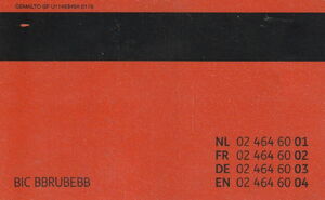 Bank Card: Maestro Bancontact (ING Bank, BelgiumCol:BE-MS-0053.01