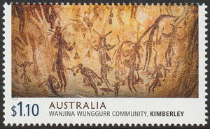 Stamp: Gwion Gwion Figures (Australia(Rock Art of the Kimberley (2022 ...