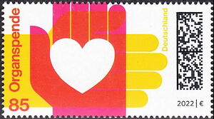 Stamp: Organ Donation (Germany, Federal RepublicMi:DE 3693,Sn:DE 3294 ...