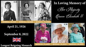Stamp: In Loving Memory: Her Majesty Queen Elizabeth II (Marshall Islands(In Memoriam: Her ...