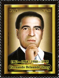 Stamp: Fernando Belaúnde Terry (1912-2002) (Peru(Presidents of Peru) Mi ...