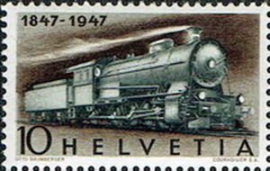 Stamp: Swiss Express Locomotive Series C 5/6-2900 (Switzerland(Railways ...