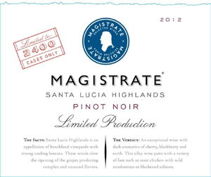Drink Label: Magistrate Limited Production Pinot Noir (Winepress ...