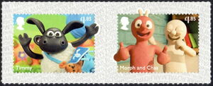 Stamp: Timmy/Morph and Chas (United Kingdom of Great Britain & Northern ...
