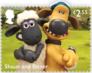 Stamp: Shaun and Bitzer (United Kingdom of Great Britain & Northern ...
