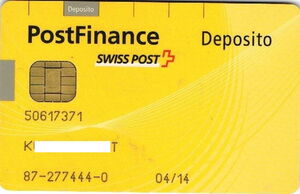Bank Card: Deposito (PostFinance, SwitzerlandCol:CH-GM-0010.02