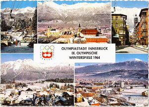 Postcard: OLYMPIASTADT INNSBRUCK | IX. OLYMPISCHE | WINTERSPIELE 1964 ...