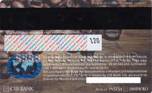 Bank Card: CIB Cafe (CIB Bank, HungaryCol:HU-MC-0081