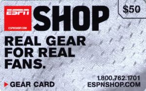 Gift Card: ESPN Shop (ESPN Shop, United States of America(ESPN Shop ...