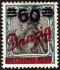 Stamp: Germania - Overprint and Surcharge (Free City of Danzig(Danzig ...