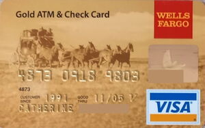 Bank Card: Gold ATM & Check Card (Wells Fargo, United States of ...