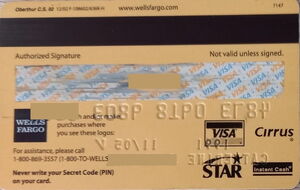 Bank Card: Gold ATM & Check Card (Wells Fargo, United States of ...