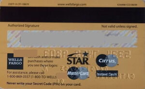 Bank Card: Gold ATM & Check Card (Wells Fargo, United States of ...