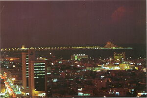 Postcard: Night View of Doha (Qatar(Doha) Col:QA-000017