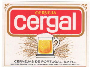 Etiqueta de bebida: Cerveja Cergal (Central de Cervejas, PortugalCol:PT ...
