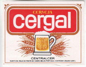 Drink Label: Cerveja Cergal (Central de Cervejas, PortugalCol:PT-BEER ...