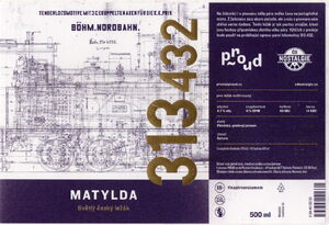 Drink Label: Matylda (Minipivovar Proud, Czech RepublicCol:CZ-BEER-055138