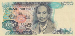 Banknote: 1,000 Rupiah (Indonesia(1980 Issue) Wor:P-119r