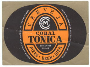 Drink Label: Coral Tonica Cerveja (Empresa de Cervejas da Madeira ...