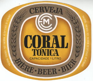 Drink Label: Coral Tonica Cerveja (Empresa de Cervejas da Madeira ...