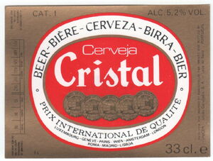 Drink Label: Cristal cerveja (Unicer Bebidas, PortugalCol:PT-BEER-000345