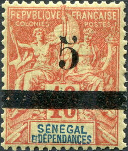 Stamp: Type Groupe - New Value Overprint (Senegal(Navigation and ...