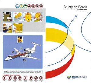 Safety Card: Embraer 145 (AthensAirways, GreeceCol:ATW-GR-0001