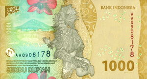 Banknote: 1,000 Rupiah (Indonesia(2022-2024 Issue) Wor:P-162a