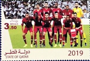 Stamp: 2019 Asian Football Cup (Qatar(Qatar 2022 World Football Cup ...