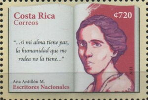 Stamp: Ana Antillón Montealegre (Costa Rica(Costa Rican Authors (2022 ...