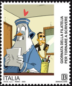 Stamp: Philately Day: Zerocalcare (Italy(Philately Day 2022) Mi:IT 4452 ...