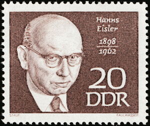 Stamp: Hanns Eisler (1898-1962) (Germany, Democratic Republic (DDR ...