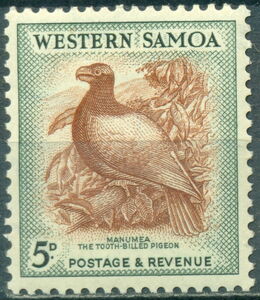 Stamp: Tooth-billed Pigeon (Didunculus strigirostris) (Samoa ...