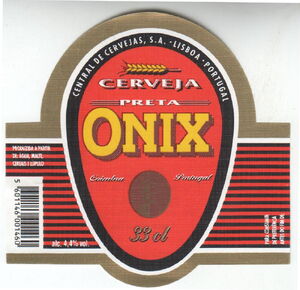 Drink Label: Onix Cerveja (Central de Cervejas S.A, PortugalCol:PT-BEER ...