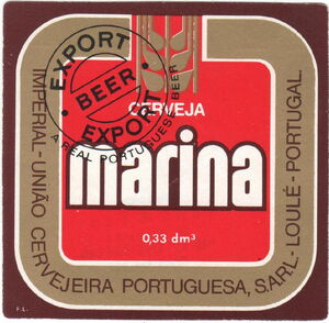 Drink Label: Marina Cerveja (Imperial-Uniao Cervejeria Portuguesa ...