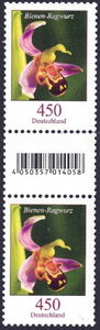Stamp: Bee orchid (Ophrys apifera) (Germany, Federal Republic(Flowers ...