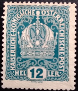 Stamp: Emperor's crown (Austria(Crown, Emperor Franz Joseph, and Coat ...