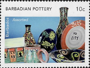 Stamp: Assorted Pottery Pieces (Barbados(Pottery of Barbados (2022)) Mi ...