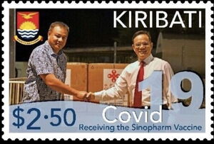 Stamp: Receiving Sinopharm Vaccine (Kiribati(COVID-19 Awareness (2022 ...