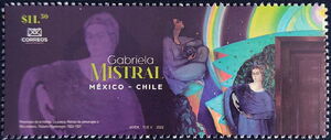 Stamp: Gabriela Mistral, Chilean Author (Mexico(Mexico-Chile Joint ...