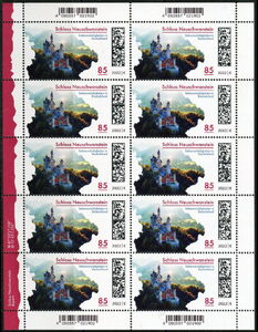 Stamp: Neuschwanstein Castle, Bavaria (Germany, Federal Republic ...