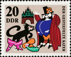 Stamp: Cat Meets a Shape-Shifter Ogre with a Great Castle (Germany ...