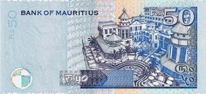 Banknote: 50 Rupees (Mauritius(1999-2009 Issue) Wor:P-50a
