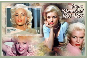 Stamp: Animation, Cartoons Jayne Mansfield (Guyana: Illegal Stamps ...