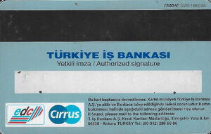 Bank Card: Bankamatik (Türkiye İş Bankası, Türkiye (Turkey)Col:TR-MS-0144