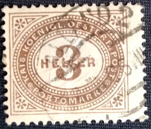 Stamp: Digit in oval frame (Austria(Postage Due 1900) Mi:AT P24D 📮