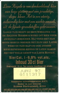 Drink Label: Lieve Royale (Hertog Jan Brouwerij, NetherlandsCol:NL-BEER ...
