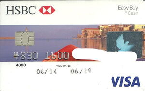Bank Card: HSBC Easy Buy & Cash VISA (0215) (HSBC bank, GreeceCol:GR-VI ...