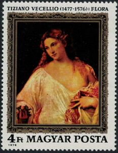 Stamp: Flora, by Titian (ca.1515) (HungaryMi:HU 3135A,Sn:HU 2433,Yt:HU ...